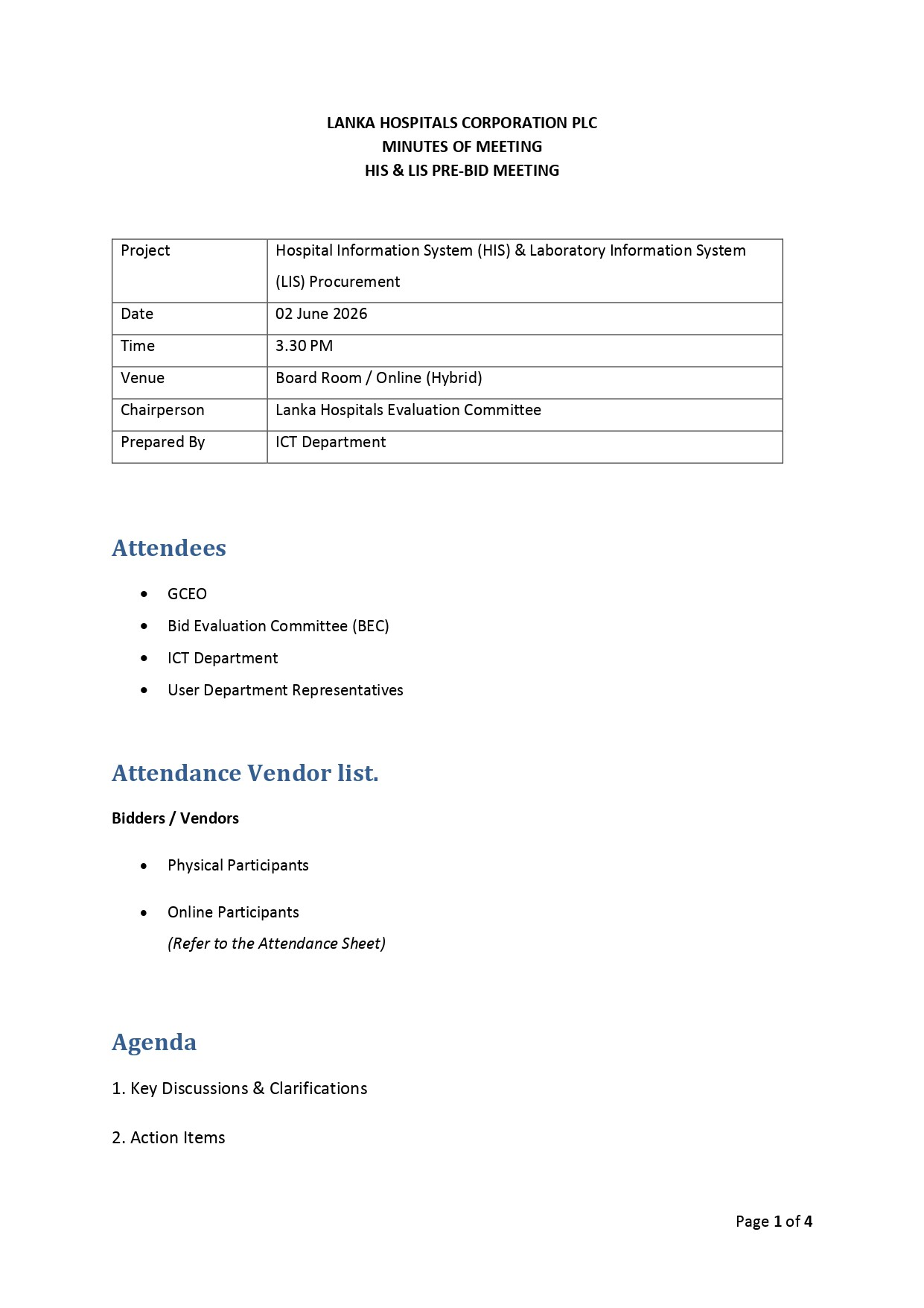 Invitation for Bids for the Hospital Information System (HIS) and ...